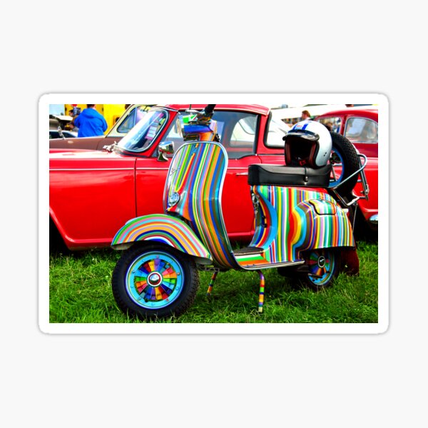 "Vespa Piaggio Scooter Motorbike" Sticker by AndyEvansPhotos | Redbubble