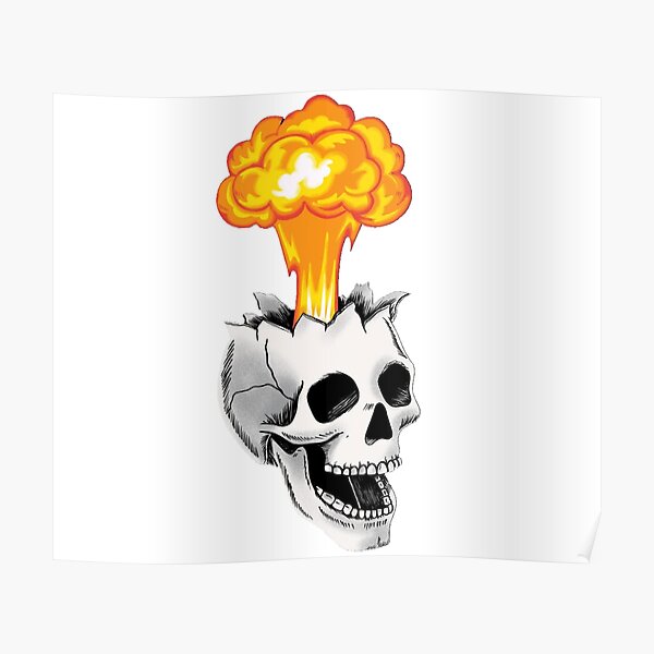 "Skull Explosion" Poster for Sale by Sretensshop | Redbubble