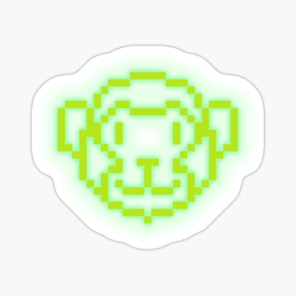 "Neon Monkey" Sticker by 8bitGnoblin | Redbubble