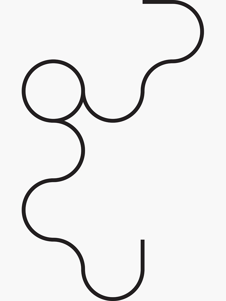 "Round Dragon Curve" Sticker by Flokiss | Redbubble
