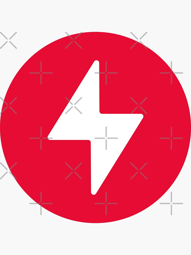 "Tesla Thunderbolt - charging symbol" Sticker by teslastronaut | Redbubble
