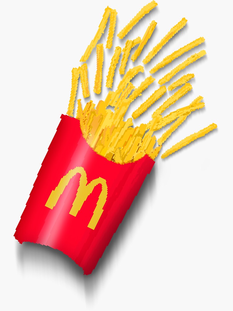 "Fries Pixel Art" Sticker by digitalknight | Redbubble