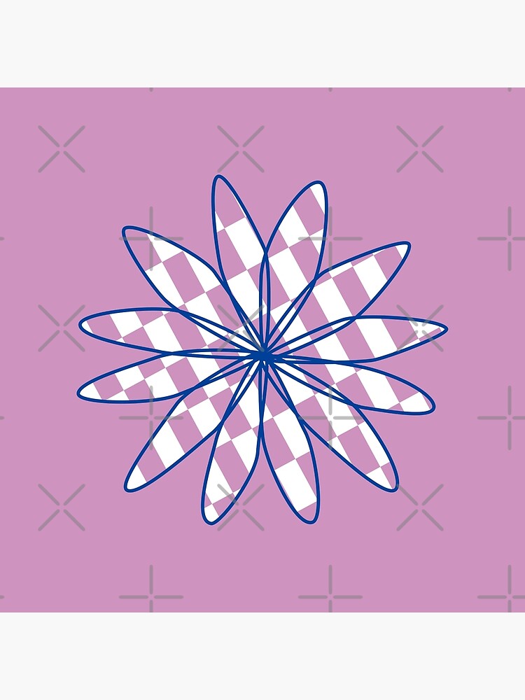 "Plaid multipetal flower with pinkish purple undertones" Poster for Sale by kanru | Redbubble