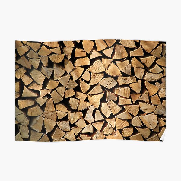 "Firewood wall" Poster for Sale by Zip-Zup | Redbubble