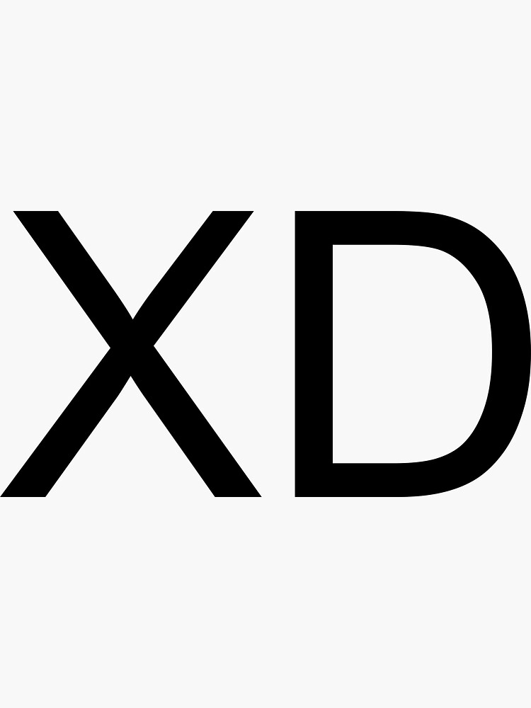 "XD" Sticker for Sale by Cheesy-Puffs | Redbubble