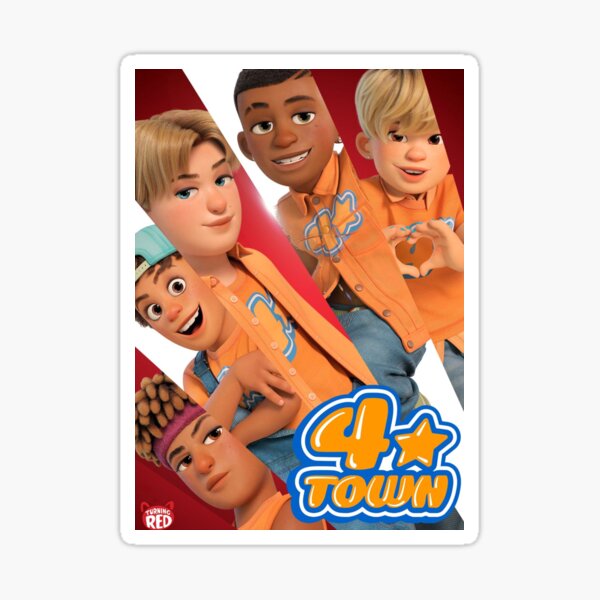 "Copy of 4 town | four town | turning red" Sticker by Axton1 | Redbubble