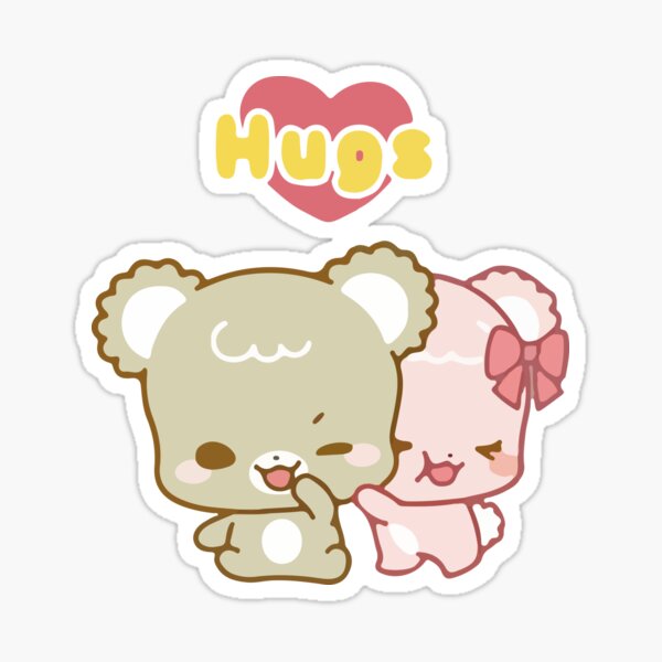 "Cute Sugar Cubs , Hug" Sticker by Mochi-Animals | Redbubble