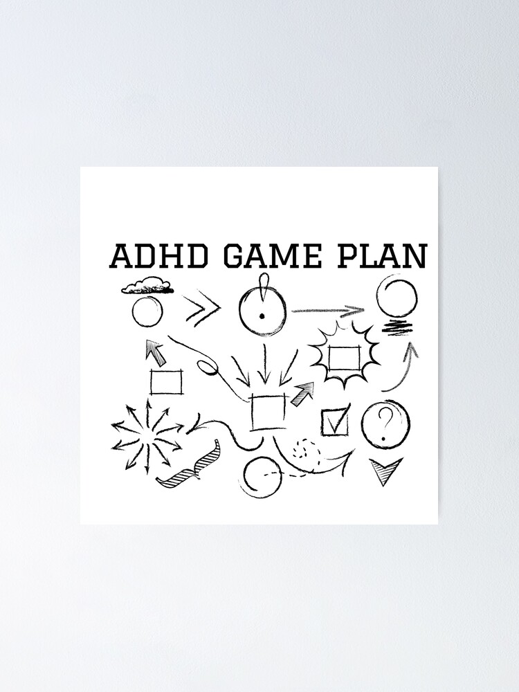 "ADHD - Game Plan" Poster for Sale by TheBerriesADHD | Redbubble