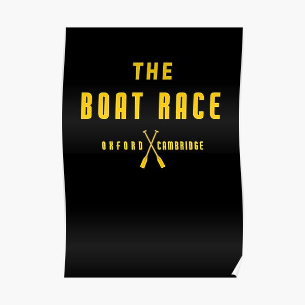 "Yellow Oxford Cambridge Boat Race" Poster for Sale by AH94 | Redbubble