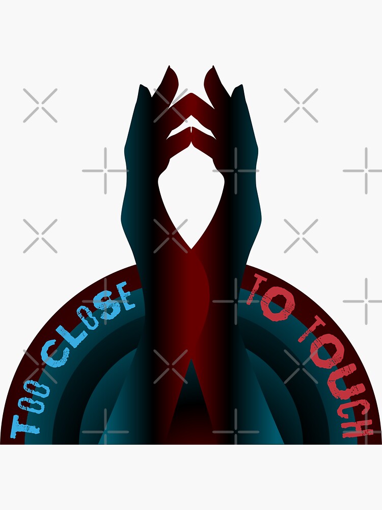 "Hands Too close to touch" Sticker by Raju-Creative | Redbubble