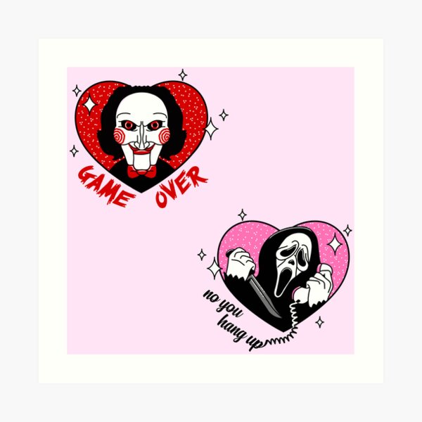 "Horror Movie Hearts Pack" Art Print for Sale by drawingsbydarcy ...