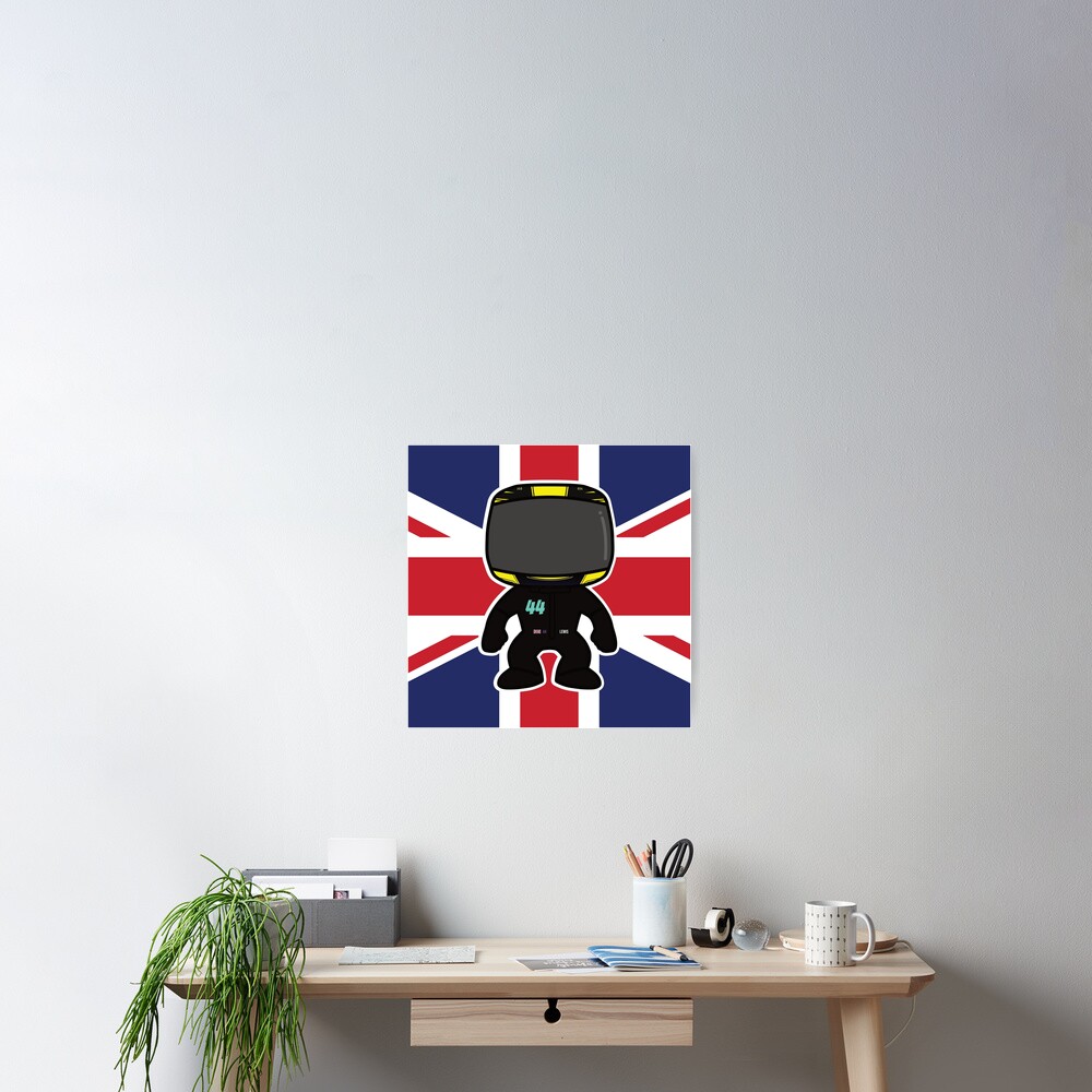 Poster « Lewis Hamilton Custom Bobblehead - Édition drapeau de la ...