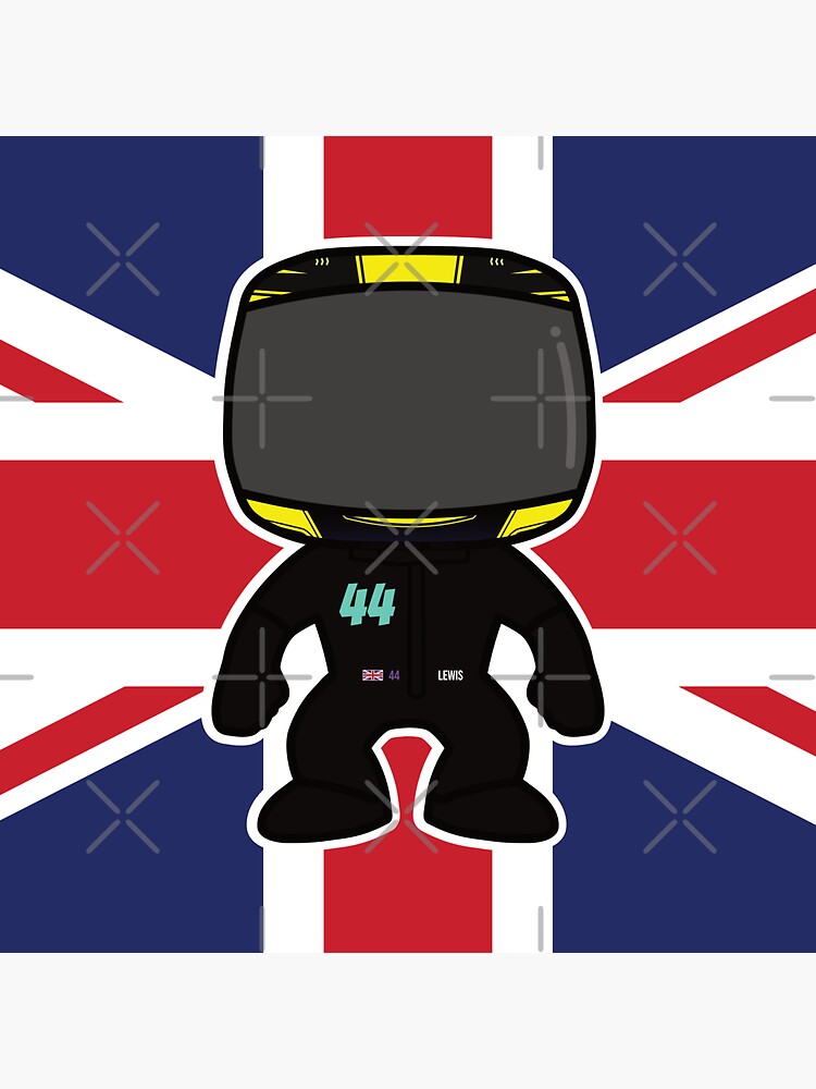 "Lewis Hamilton Custom Bobblehead - 2022 Season Flag Edition" Sticker ...
