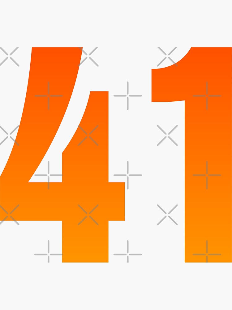 "Sports Team Number Forty one 41" Sticker for Sale by Nenicute | Redbubble