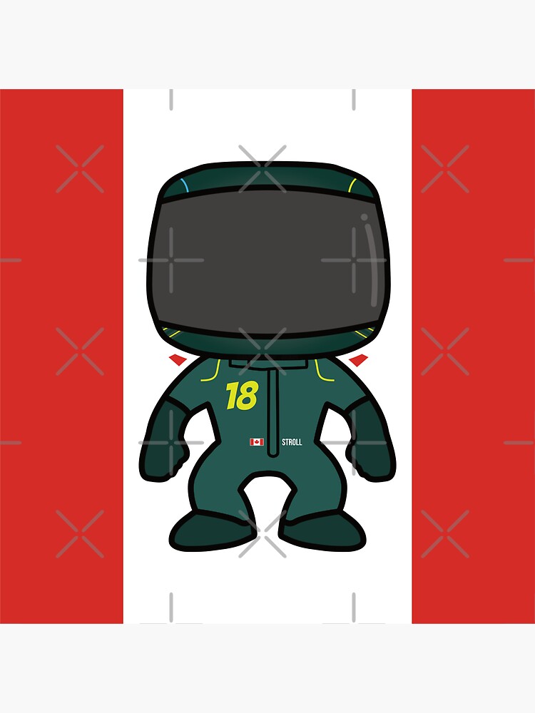 "Lance Stroll Custom Bobblehead - 2022 Season Flag Edition" Sticker by ...