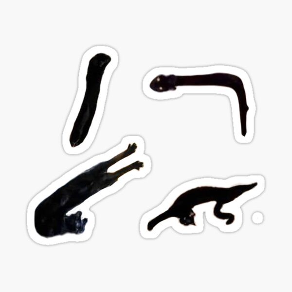 "Long Cat" Sticker by happysanama | Redbubble