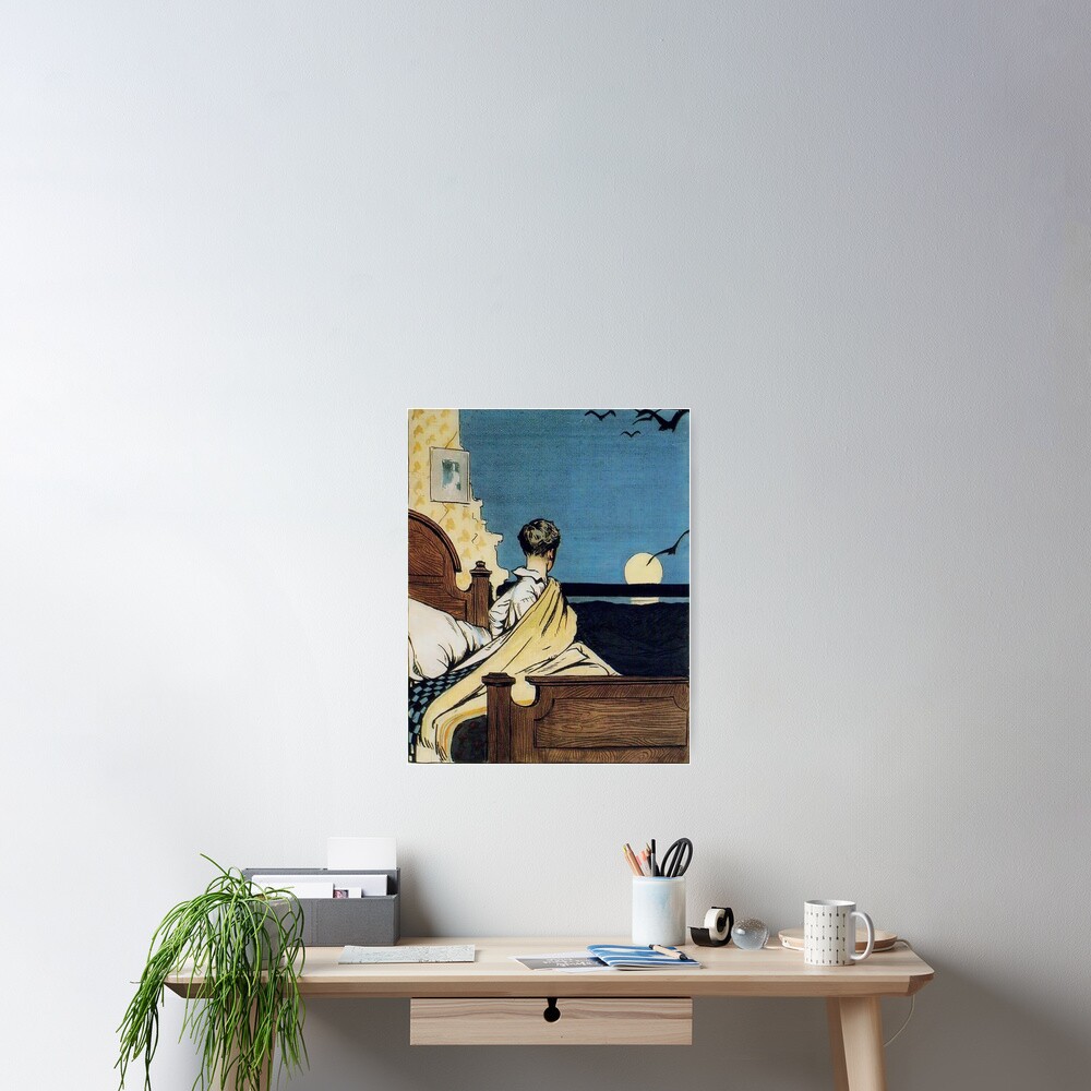 "Boy and Moon by Edward Hopper" Poster for Sale by AestheticsXarts ...