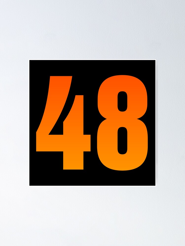 Poster « Numéro de l'équipe sportive quarante-huit 48 », par Nenicute ...