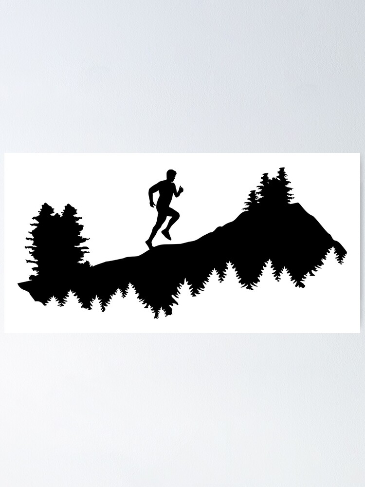 "Trail running, Laufen, Läufer" Poster von claudiasartwork | Redbubble
