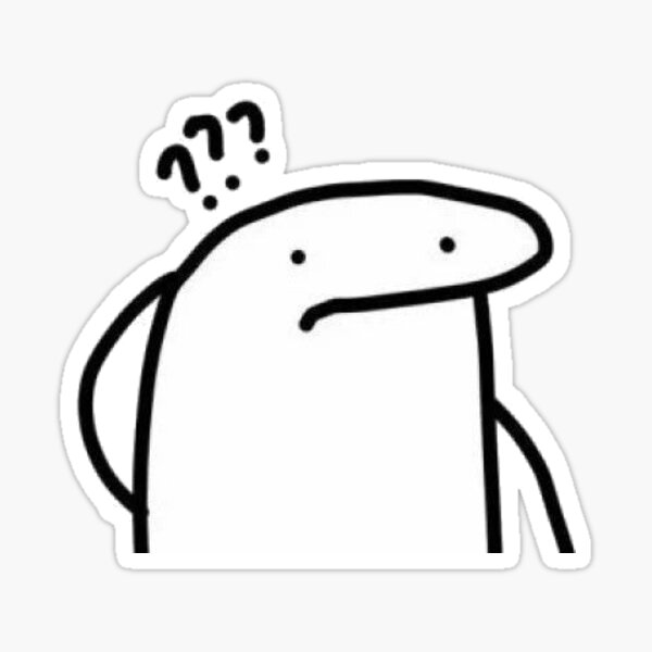 "Confused" Sticker by sakasastick | Redbubble