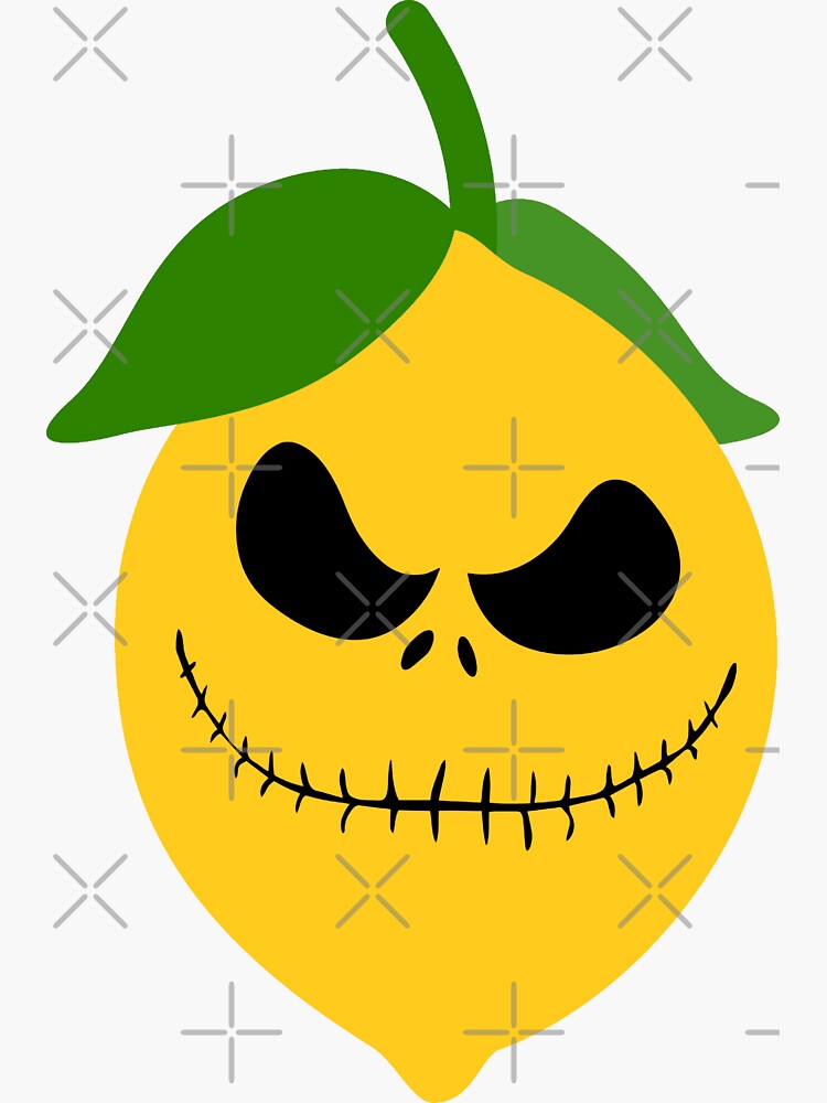 "Lemon kawaii | fruit art | cartoon | scary Halloween lemon " Sticker ...