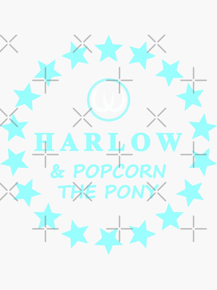 "Harlow And Popcorn Merch Harlow Logo" Sticker by MaherCoShop | Redbubble