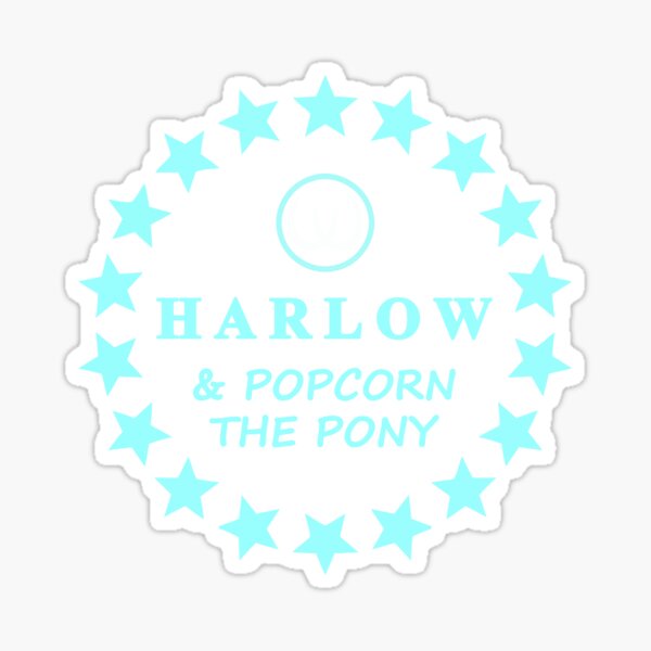 "Harlow And Popcorn Merch Harlow Logo" Sticker by MaherCoShop | Redbubble