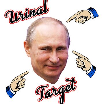 "Putin Urinal Target Sticker" Sticker for Sale by Thelittlelord | Redbubble