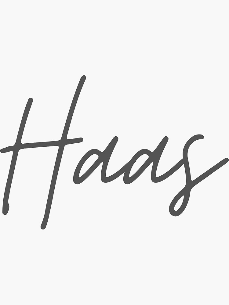 "Haas" Sticker by Rajpoot1 | Redbubble