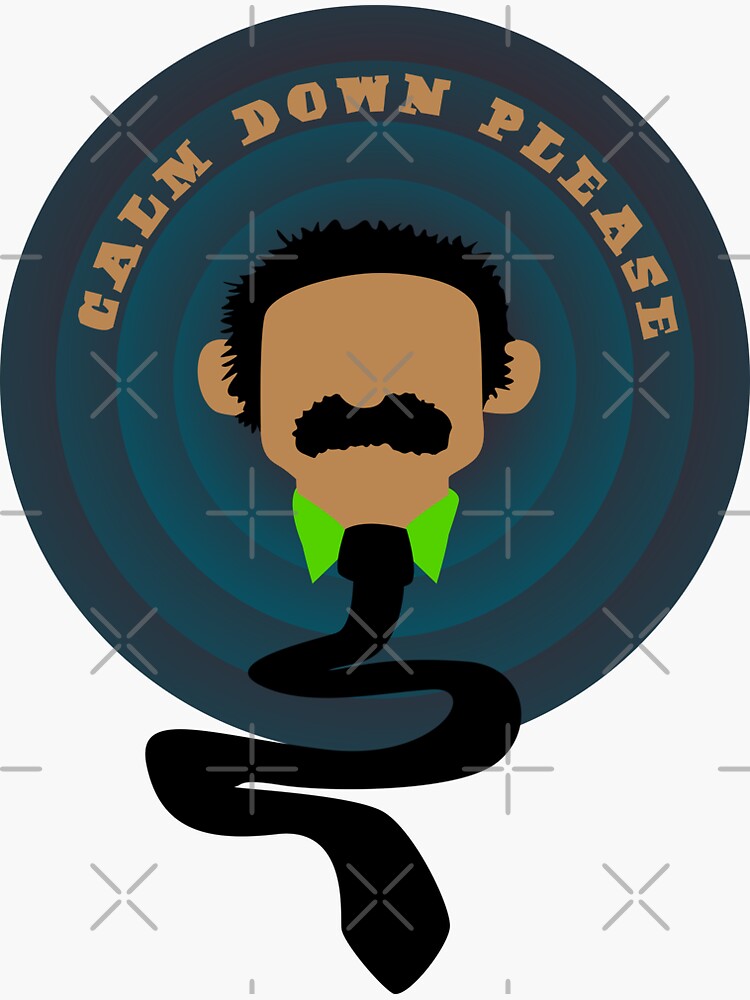 "Please Calm Down " Sticker by Raju-Creative | Redbubble
