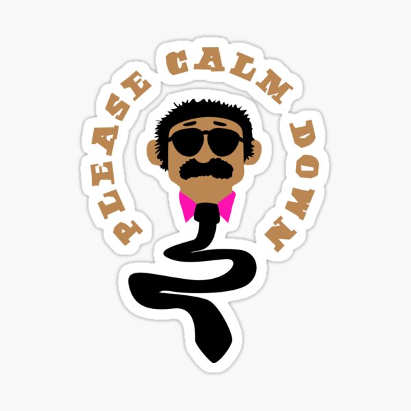 "Please Calm Down " Sticker for Sale by Raju-Creative | Redbubble