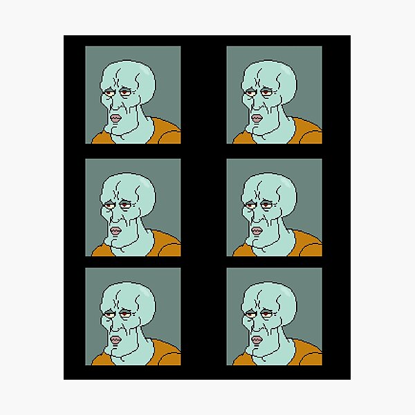 Lámina fotográfica «Calamardo Guapo Pack de Stickers efecto pixelado ...