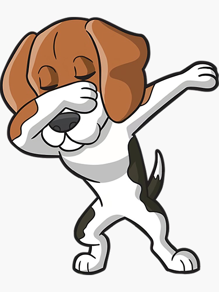 "Funny Dabbing Beagle dog Dab Dance" Sticker by rumtv | Redbubble