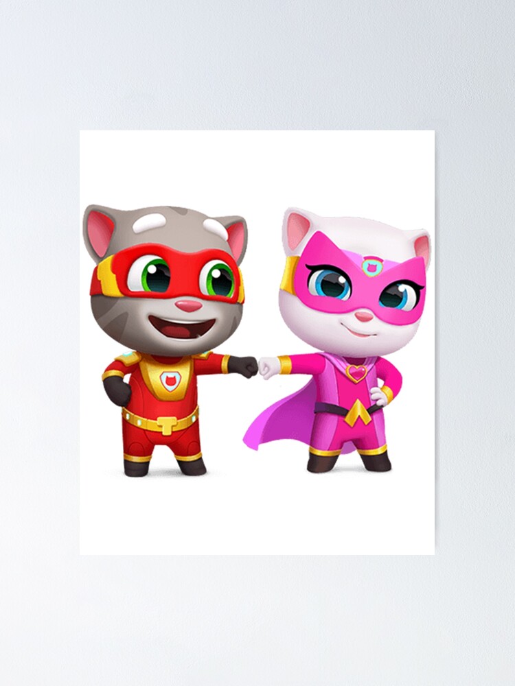 "my Talking tom heroes " Poster for Sale by MaddRegin | Redbubble