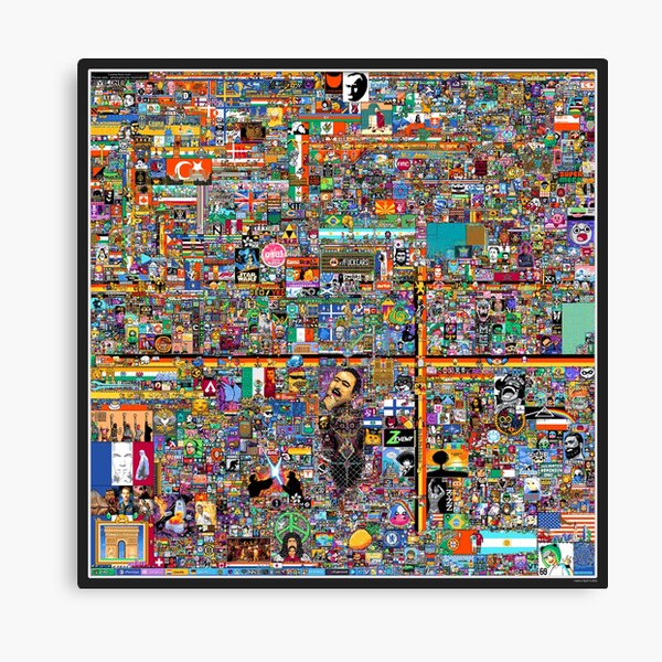 "r/Place Artwork 2022 10K Resolution Morning of April 4th. " Canvas ...