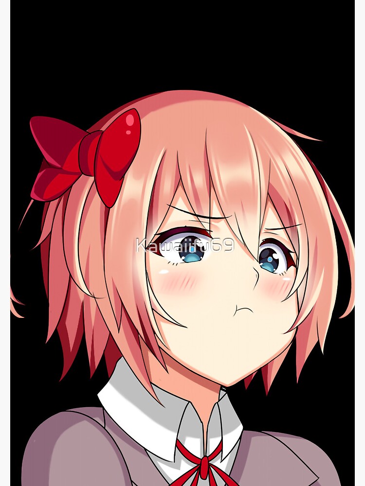 "Sayori Cute Kawaii Anime Girl Pouting" Spiral Notebook for Sale by ...