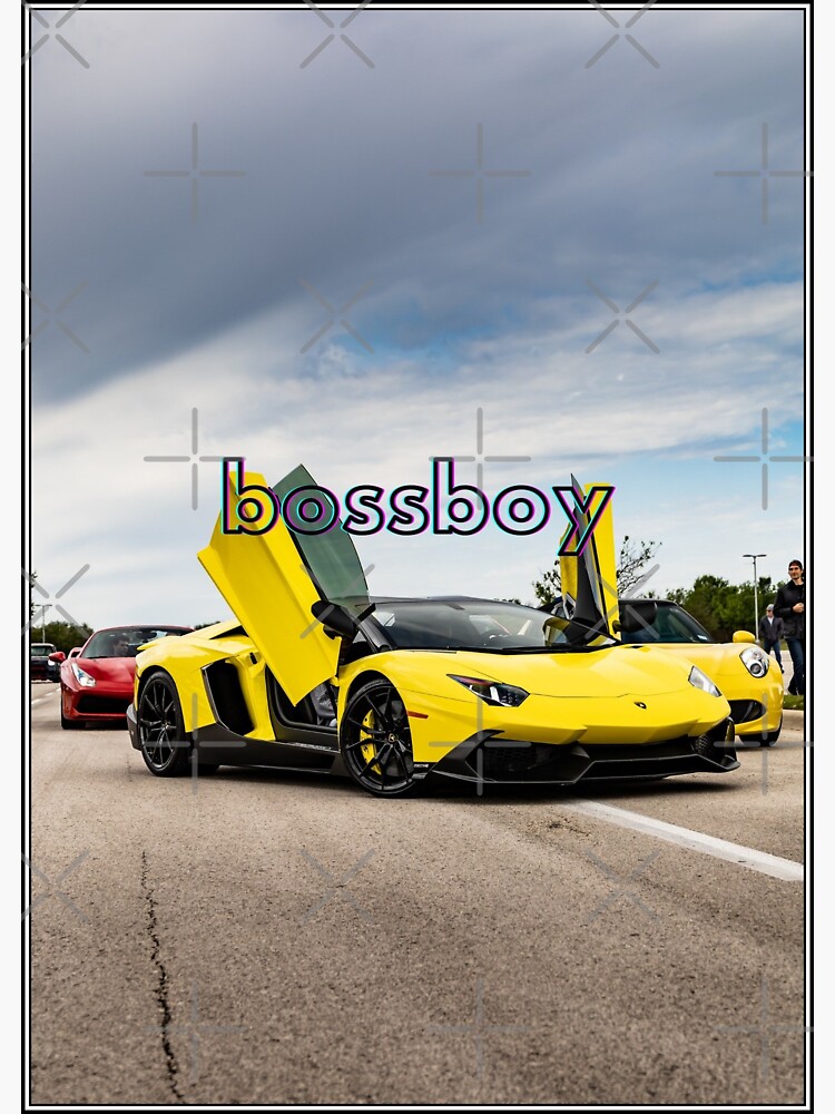 "bossboy lambo" Sticker by bossboy-wear | Redbubble