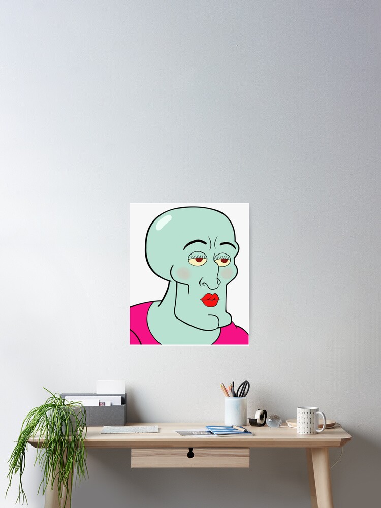 "Handsome Squidward makeup design" Poster by Mezocrurth | Redbubble