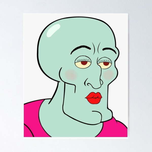 "Handsome Squidward makeup design" Poster by Mezocrurth | Redbubble