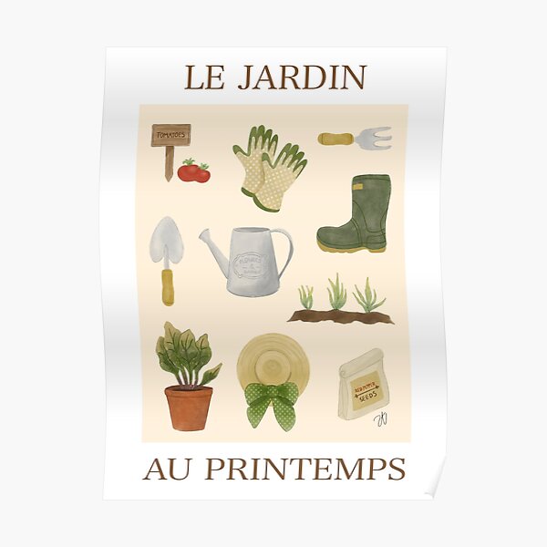 "Le Jardin Au Printemps" Poster for Sale by Stefanietroya | Redbubble