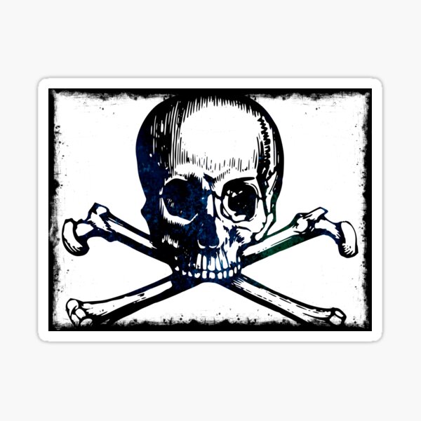 " Skeleton head" Sticker by SpajaTradee | Redbubble