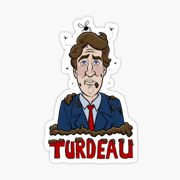 "Justin Trudeau (Turdeau)" Sticker for Sale by hotsytotsycreat | Redbubble