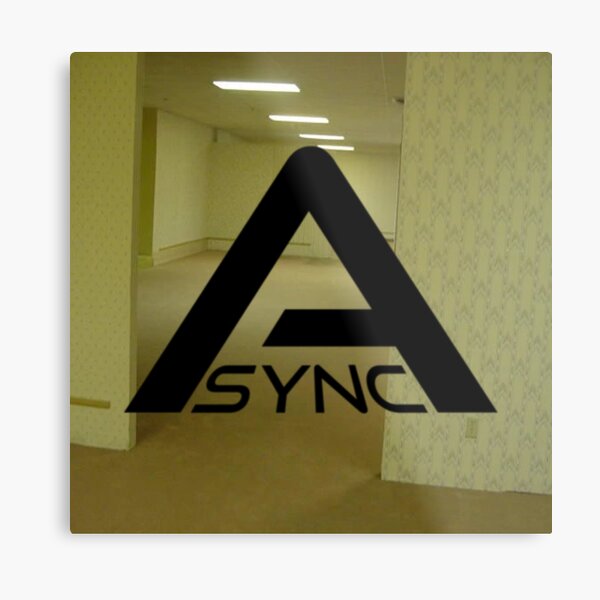 "Backrooms async logo" Metal Print for Sale by Maebibabi | Redbubble