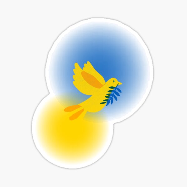 "Ukrainian Peace Bird" Sticker for Sale by DonneeCreations | Redbubble