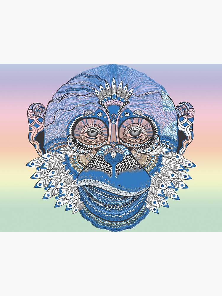 "Blue Vector Monkey NFT Face" Sticker by Reein1 | Redbubble