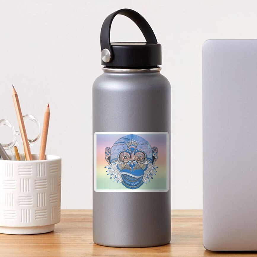 "Blue Vector Monkey NFT Face" Sticker by Reein1 | Redbubble