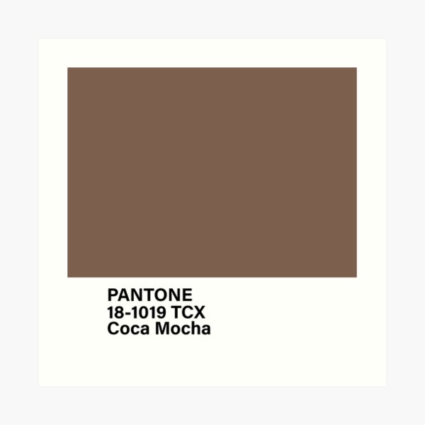 "pantone 18-1019 TCX Coca Mocha" Art Print for Sale by princessmi-com ...