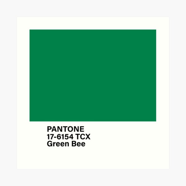 "pantone 17-6154 TCX Green Bee" Art Print for Sale by princessmi-com ...