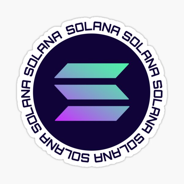 "Solana Crypto Logo" Sticker by MarcosSolisC | Redbubble