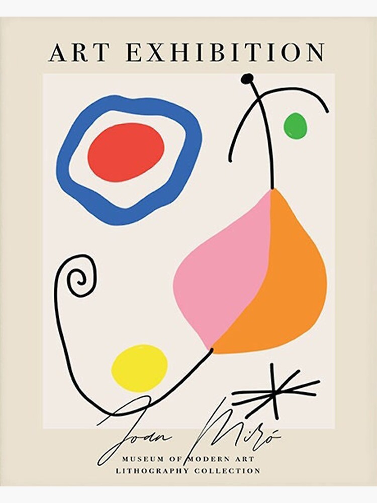 "Miro Modern Exhibition" Sticker by tarfaglardlow | Redbubble